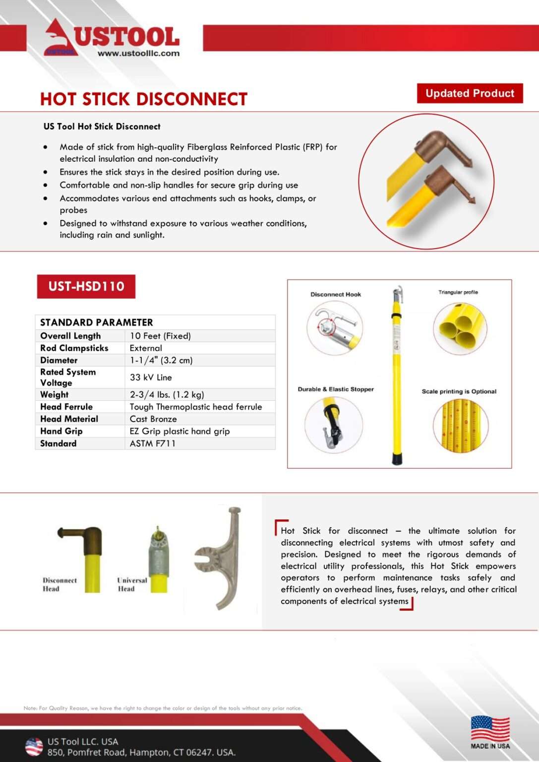UST-HSD110 Hot Stick Disconnect