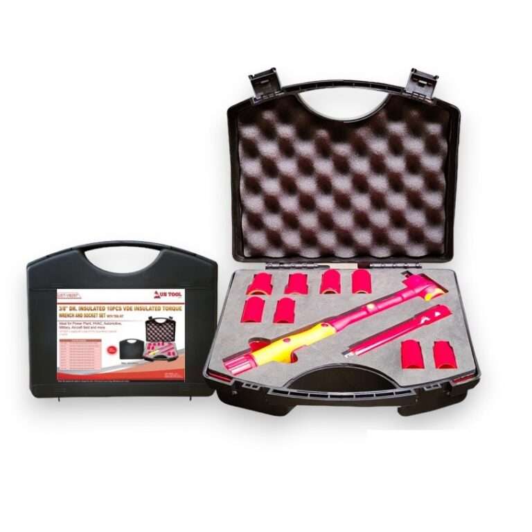 UST-V8297 10 Pcs VDE 1000V Insulated Torque Wrench and Socket Set